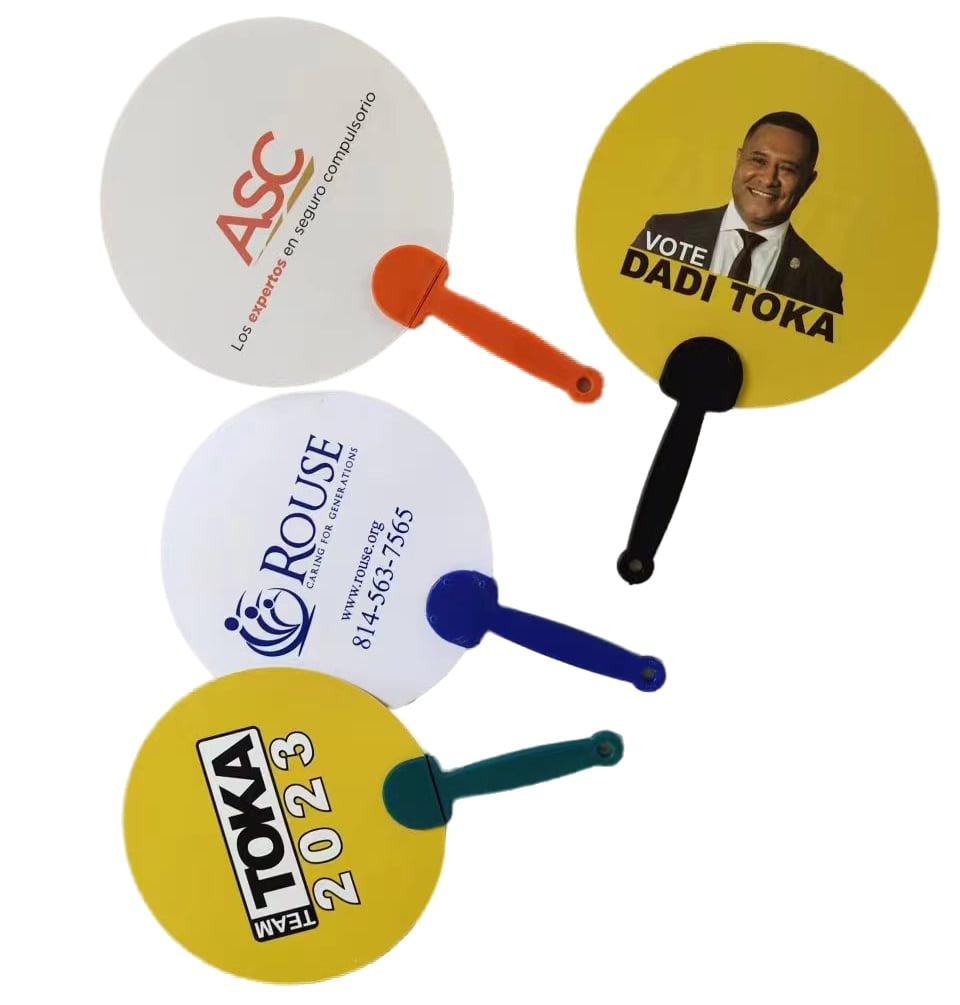 Round Plastic Hand Fan - Yorkn Inc
